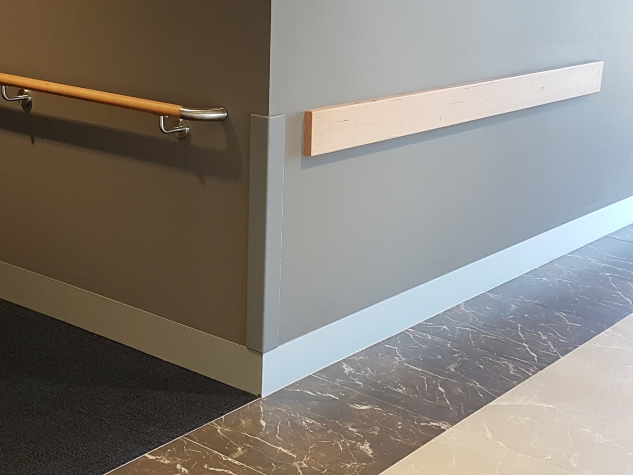 Hospital Interior Design - Wall Coverings and Hand Rails