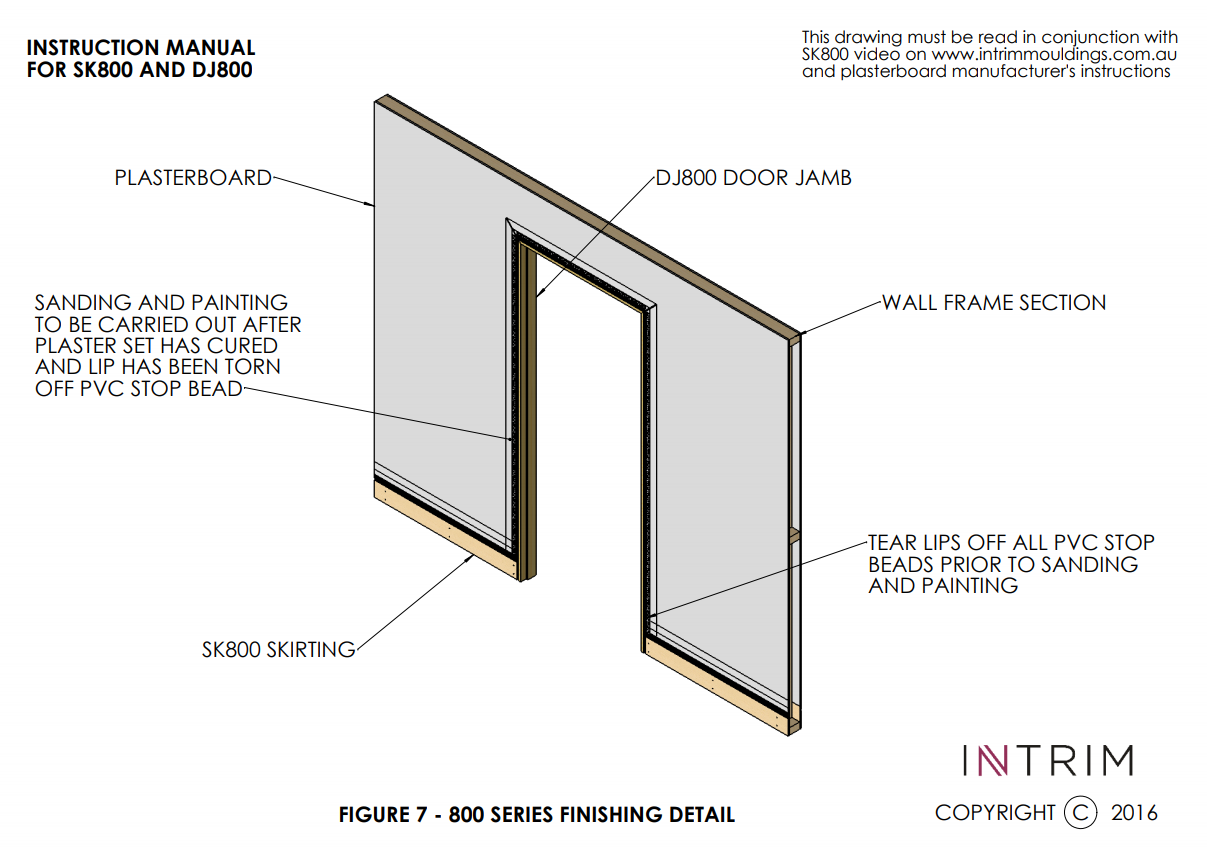 Intrim Dj800 Shadowline Door Jamb Intrim Mouldings