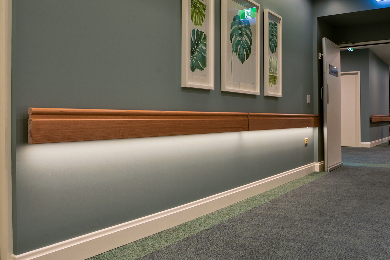 Hospital Interior Design - Wall Coverings and Hand Rails